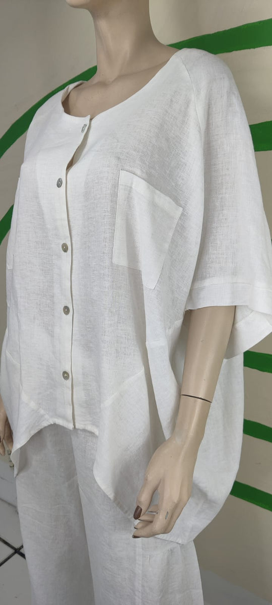 OS Pockets Detail Blouse – Charmé